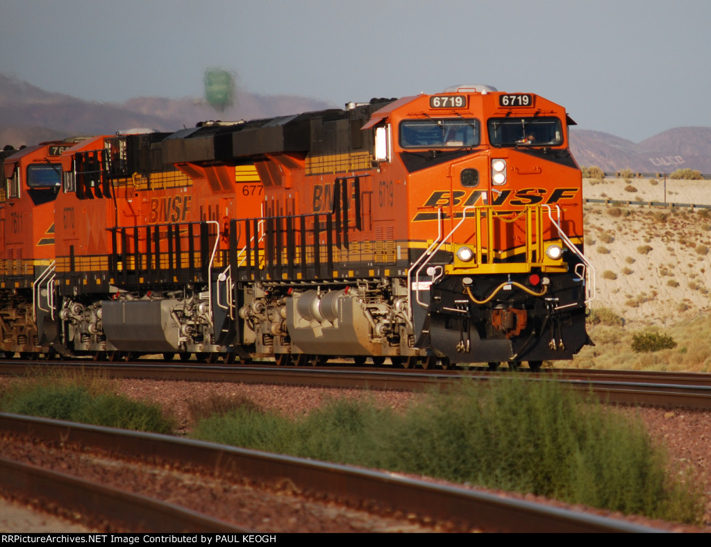 BNSF 6719 Leads a Hot Z Westward with a Very Brand New BNSF 6770 behind her. Engineer Blew His ...